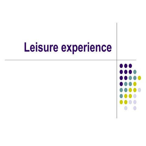 Leisure experience02 | PPT