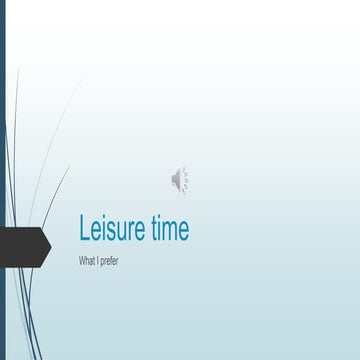 Leisure time | PPTX