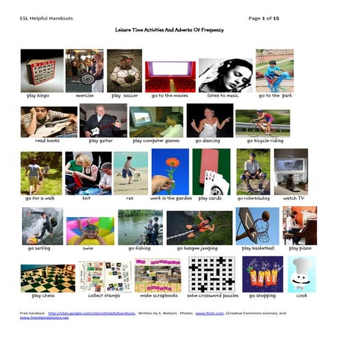 Leisure time activities and adverbs of frequency | PDF