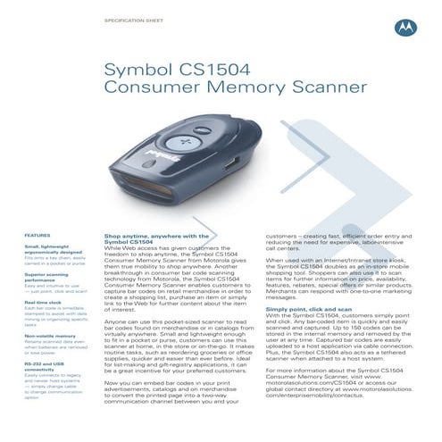 Leitores CS1504 | PDF