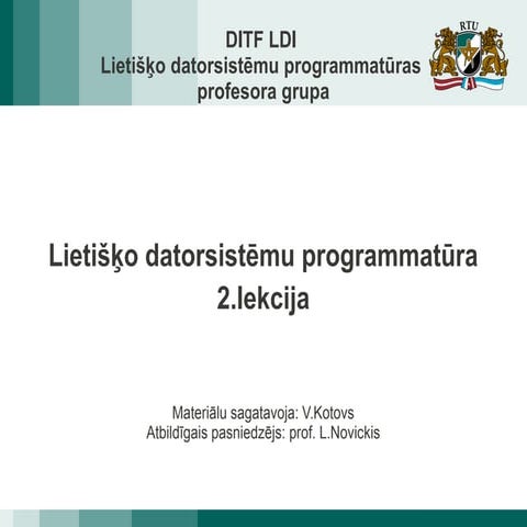 LDP lecture 2 | PDF