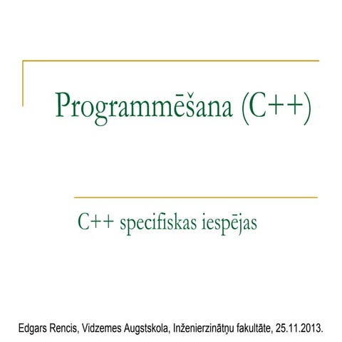 Programēšana (c++) | PPT