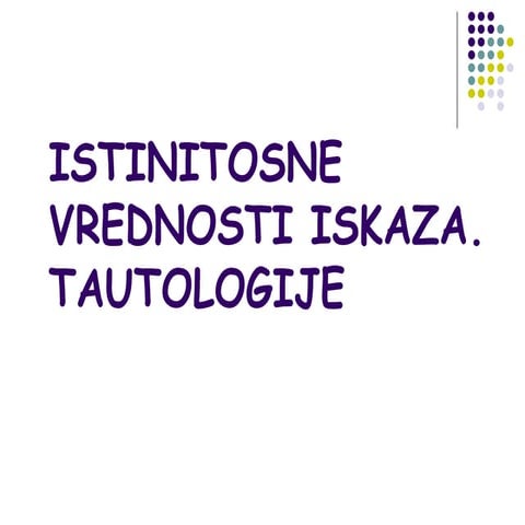 Tautologija | PPTX