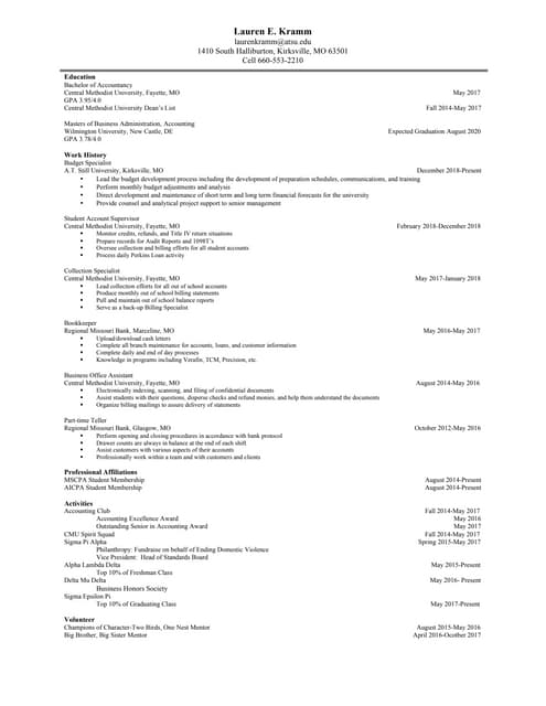 Mallory Brown Resume- Finance | PDF | Undergraduate Education | College ...