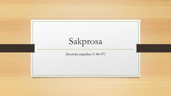 Novellens uppbyggnad & innehåll | PPTX