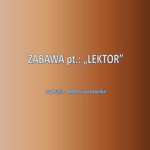 Lektor | PPSX