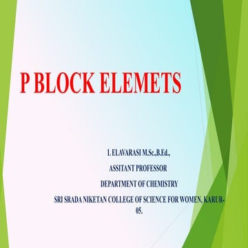 P blocks elements and introduction of group 16 and 17 | PPT