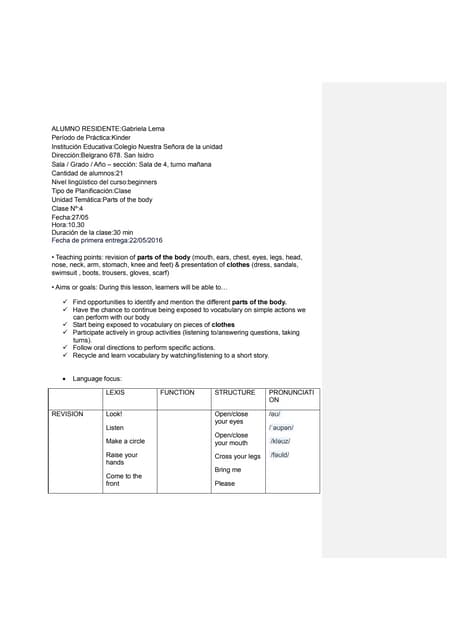 Classroom objects-lesson-plan | PDF