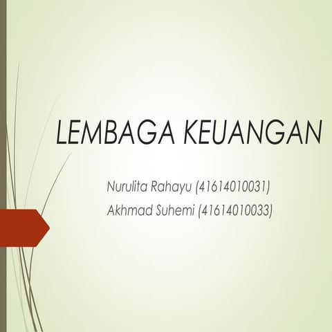 Lembaga Keuangan | PPT