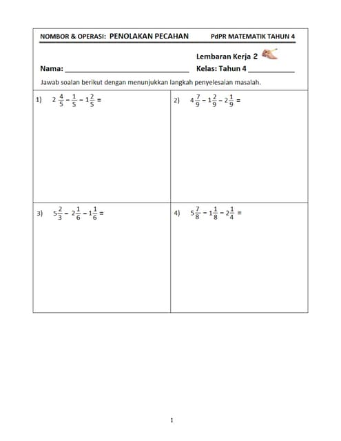 MATEMATIK TAHUN 4 - SOALAN + JAWAPAN | PDF