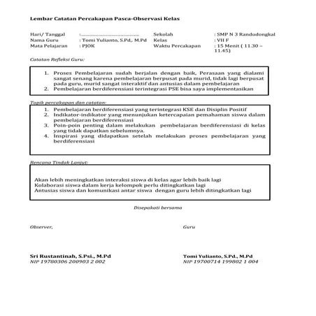 INSTRUMEN IMPLEMENTASI DAN REFLEKSI PERENCANAAN PEMBELAJARAN-ARNI.pdf