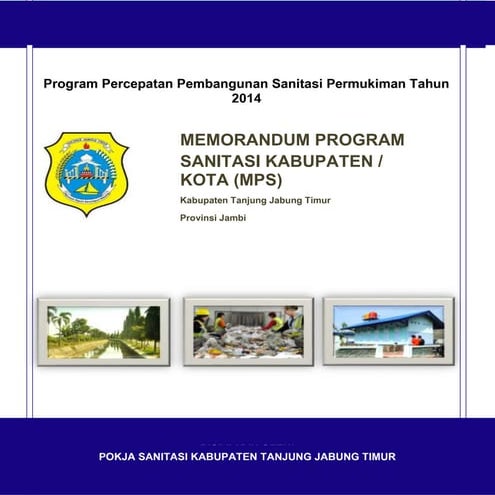 Lembar depan memorandum program sanitasi kabupaten tanjung jabung timur ...