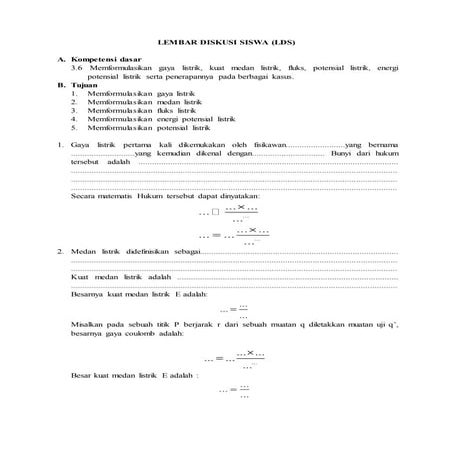 Lembar diskusi siswa | PDF