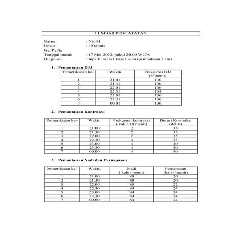 Lembar pencatatan | DOCX