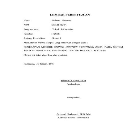 Lembar persetujuan | DOCX