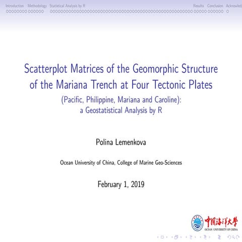 Scatterplot Matrices of the Geomorphic Structure of the Mariana Trench ...