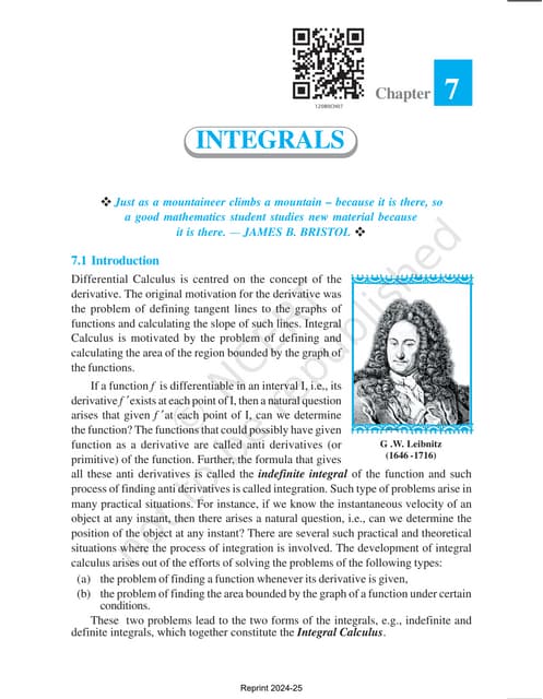 Integrals_Class12_Maths Power Point Presentation | PPTX