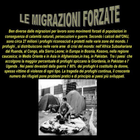 Le migrazioni forzate | PPT