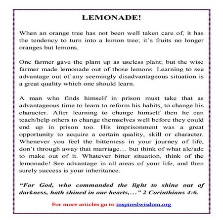 Lemonade | PDF