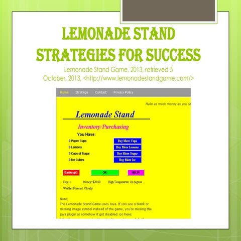 Lemonade stand | PPTX