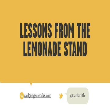 Lessons from the Lemonade Stand | PDF