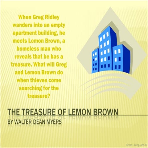 "The Treasure of Lemon Brown" and Elements of a Short Story | PPT ...