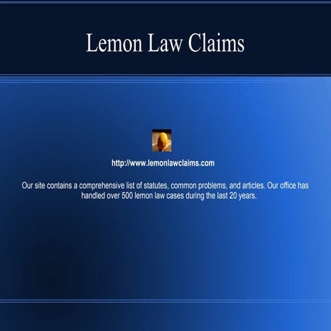 Lemon law | PPT
