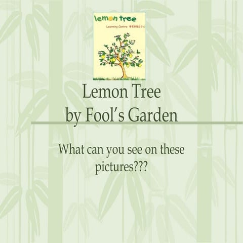 Lemon tree illustrated vocabulary | PPT