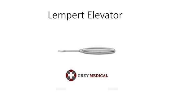 Periosteal Elevator: An Essential Tool in Surgical Dentistry | PDF