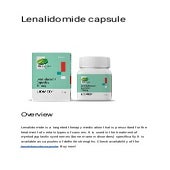 Lenalidomide capsule | PDF | Pharmaceutical Drugs | Medical Health