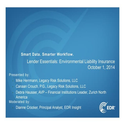 Lender Essentials: Environmental Liability Insurance | PDF