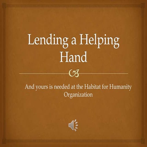 Lending a helping hand | PPTX
