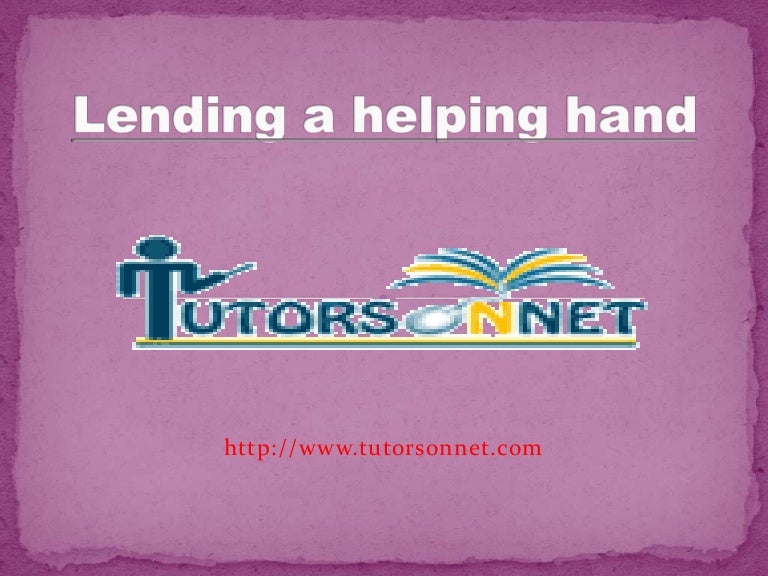 Lending a helping hand