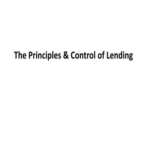 Lending Principles In Commercial Banking.ppt | Business Loans ...