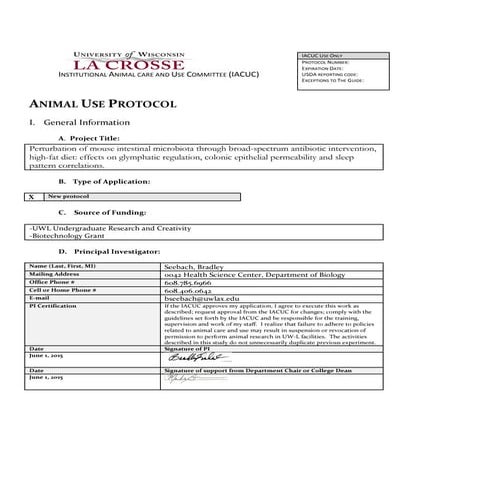 2015 IACUC Protocol for GLP Animal Study | PDF