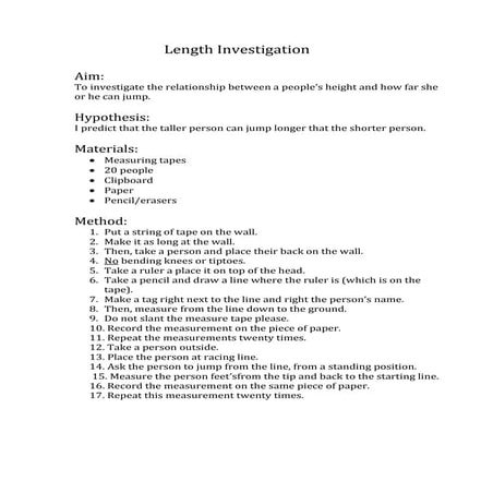 Measurement investigations | DOCX