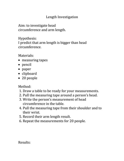 Length investigation | DOCX