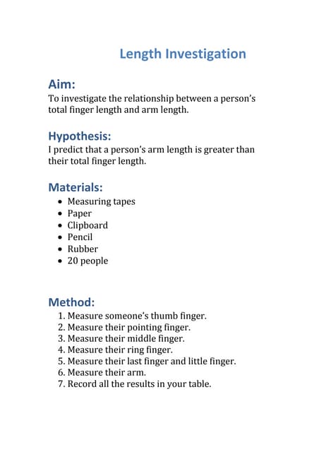 Math investigation | DOCX | Children\'s Health | Healthy Living