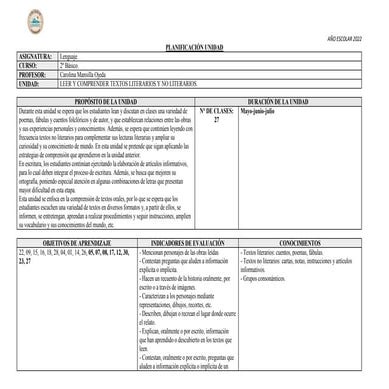 Planificación segundo grado 2021 (1) | DOCX