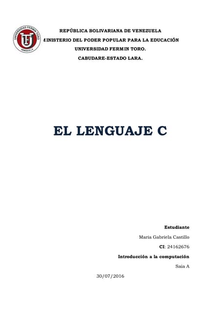 Roberto Vargas 28466086 lenguaje C | PPTX | Programming Languages ...