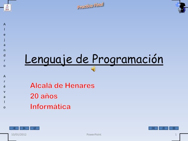 Lenguaje de programación | PPT Lenguaje de programación | PPT