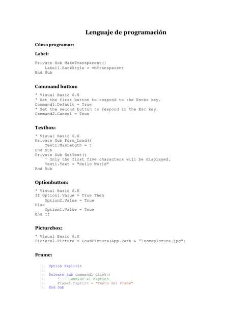 Lenguajes de programación | PDF