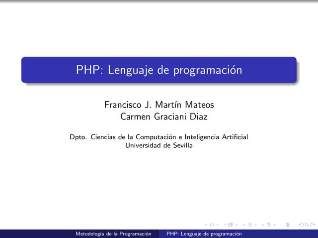 Lenguaje de programacion php | PPT Lenguaje de programacion php | PPT