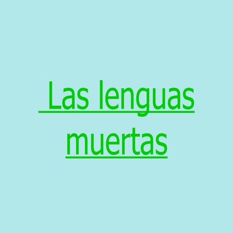 Lenguas muertas sofia salazar | PPT