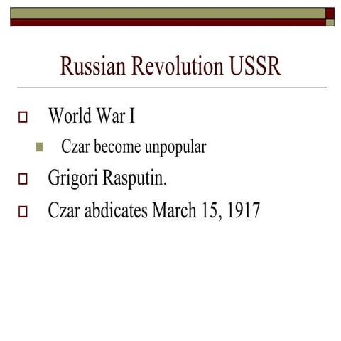 RUSSIA REVOlution class 9 cbse chapter .ppt