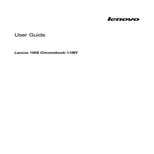Lenovo 100s Chromebook user guide Manual PDF (English) | PDF