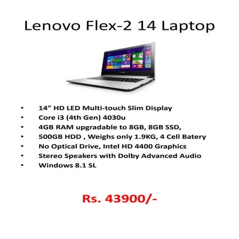 Lenovo flex 2 14 laptop | PPTX