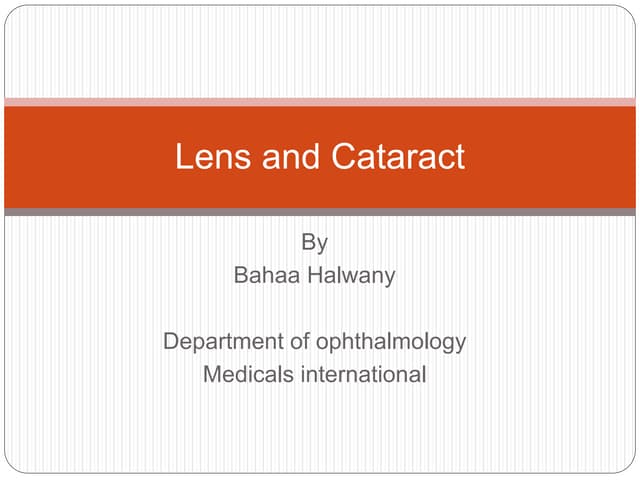 Management of Cataract | PPTX
