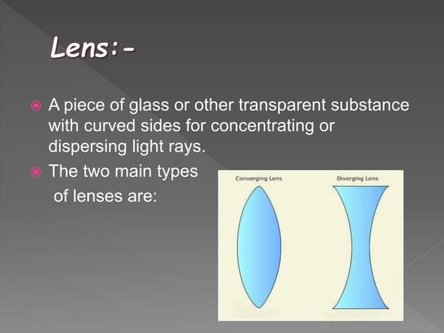 Optics: Refraction of Light in Lenses | PPTX