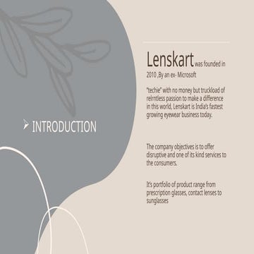 Lenscart PPT (An interesting overview on the lenscart company)pptx | PPTX